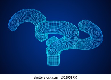 Question Mark Abstract Model Line Composition Stock Illustration ...