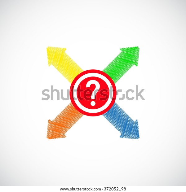 Question Mark Answer Arrows Infographic Template Stock Illustration ...