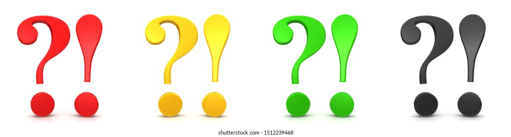 Question Mark Answer Exclamation Point Interrogation Stock Illustration ...