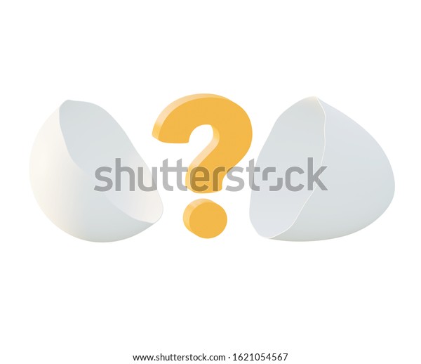 Question Mark Appears Egg Shell 3d 库存插图 1621054567 | Shutterstock