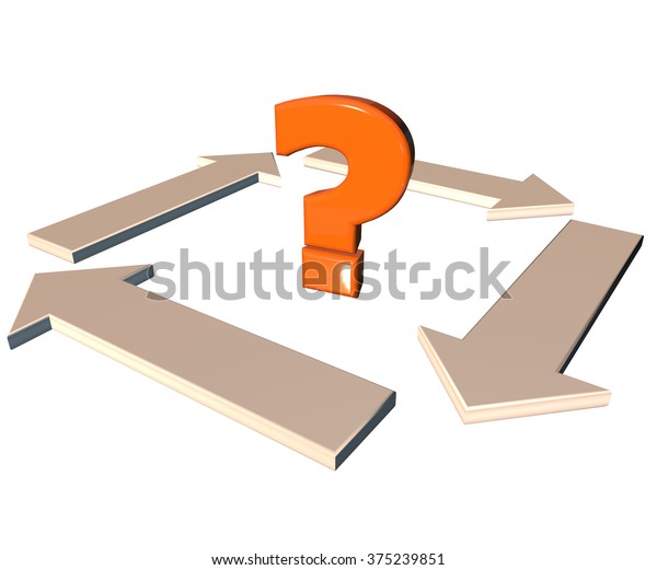 Question Mark Arrows On White Background Stock Illustration 375239851 ...