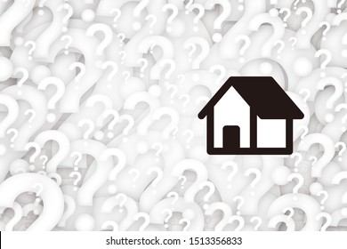 Question Mark Background House Stock Illustration 1513356833 | Shutterstock