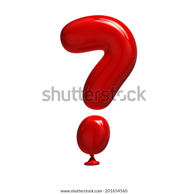 Question Mark Balloon Font Isolated On: ilustración de stock 201654560 ...