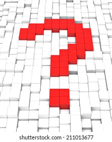 Question Mark Block Cube 3d Rendering Stock Illustration 211013677 ...