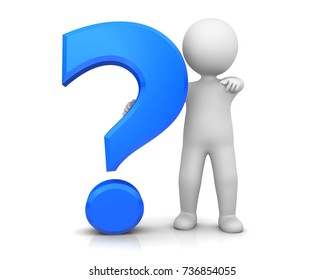 Question Mark 3d Blue Rendering Illustration 스톡 일러스트 715711531 ...