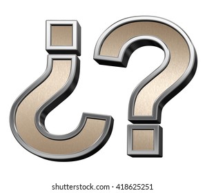Question Mark Brushed Copper Silver Frame Stock Illustration 418625251 ...