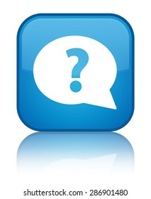 Question Mark Bubble Icon Cyan Blue Stock Illustration 286901480 ...