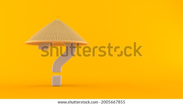 Question Mark Chinese Hat Isolated On Stock Illustration 2005667855 ...