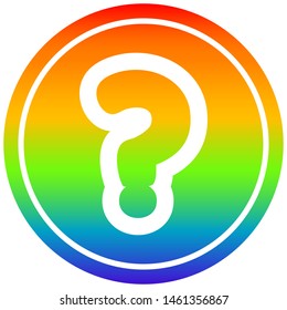 Question Mark Circular Icon Rainbow Gradient Stock Illustration ...