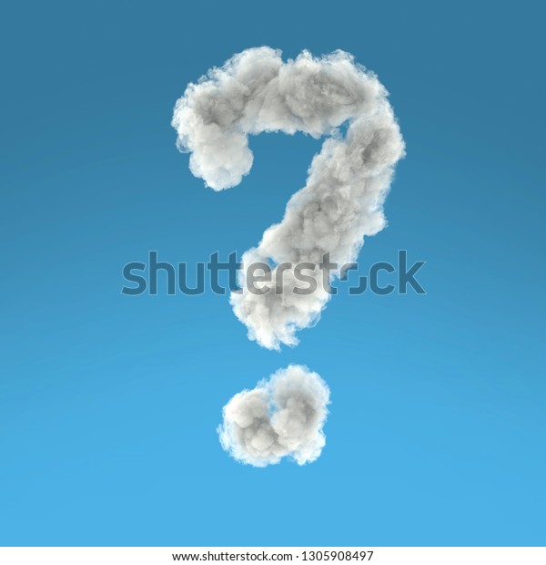 Question Mark Clouds 3d Illustration Stock Illustration 1305908497