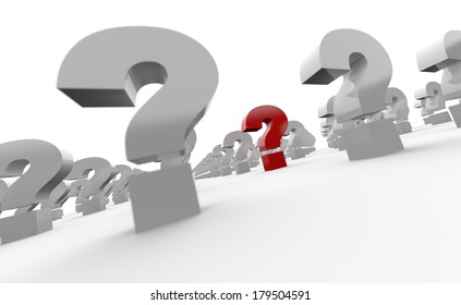 Red Question Mark On White Background Stock Illustration 97154696