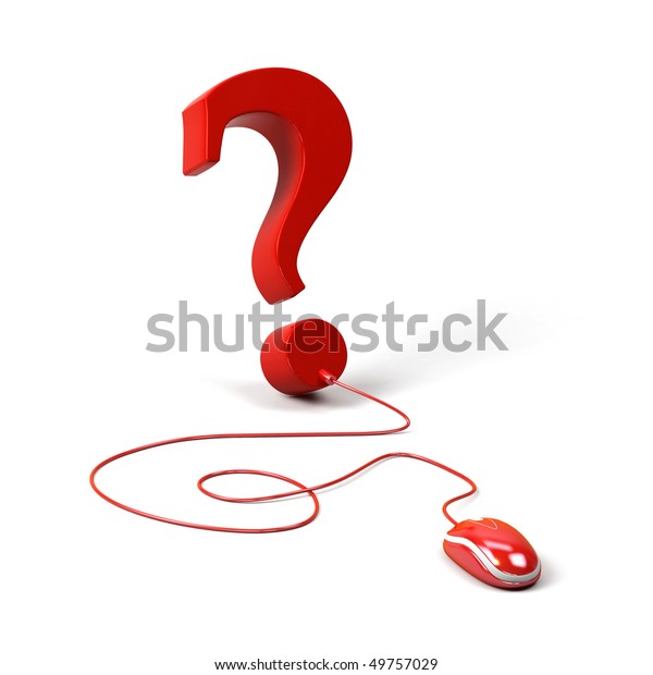 Question Mark Connected Computer Mouse 3d Stock Illustration 49757029 ...