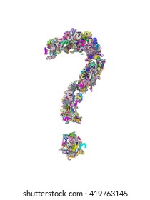Question Mark Consisting Numbers 3d Illustration Stock Illustration ...