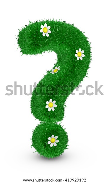 Question Mark Covered Grass Flowers 3d Stock Illustration 419929192 ...