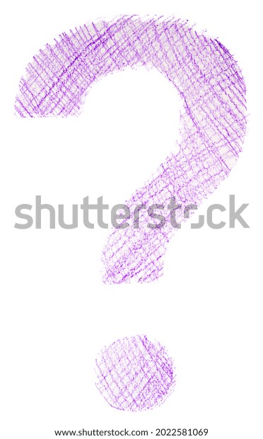 Question Mark Crayons On White Background Stock Illustration 2022581069 ...