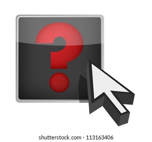 Question Mark Cursor Illustration Design Over Stock Illustration ...