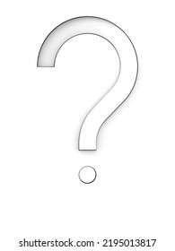 Question Mark Cut White Background Rotated Stock Illustration ...