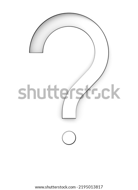 Question Mark Cut White Background Rotated: ภาพประกอบสต็อก 2195013817 ...