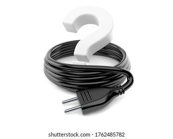 Question Mark Electric Plug Isolated On Stock Illustration 1762485782 ...