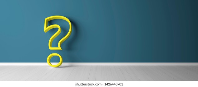 Question Mark Empty Room 3d Illustration Stock Illustration 1426443701 ...