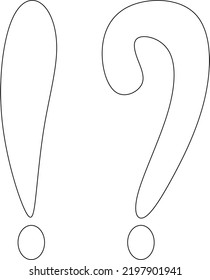 Question Mark Exclamation Mark Isolated Vector Stock Illustration ...