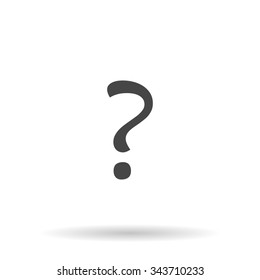 Question Mark Flat Icon On Grey Stock Illustration 343710233 | Shutterstock