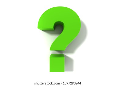 Question Mark Green Interrogation Point Punctuation Stock Illustration ...