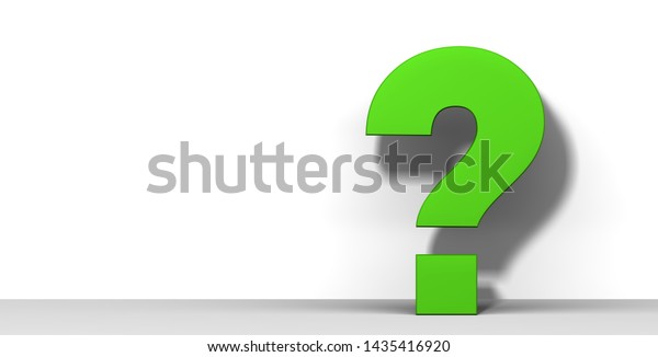 Question Mark Green Interrogation Point 3d 스톡 일러스트 1435416920 ...