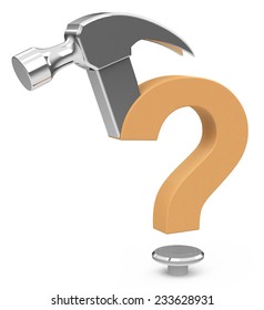 Question Mark Hammer Stock Illustration 233628931