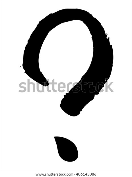 Question Mark Handwriting Abc Stock Illustration 406145086