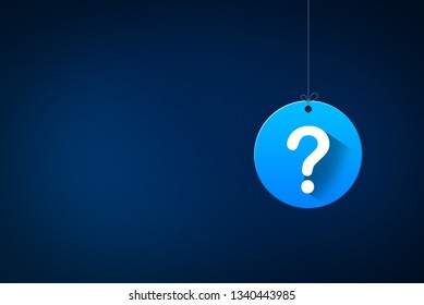 Question Mark Hanging Concept 3d Illustration Stock Illustration ...