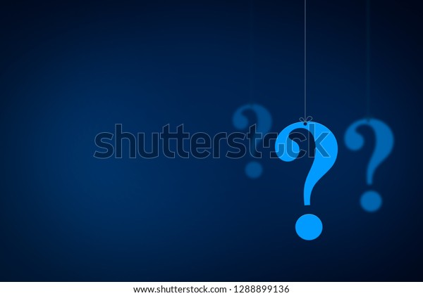 Question Mark Hanging Concept 3d Illustration Stock Illustration ...