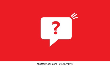 Question Mark Icon Flat Style Discussion Stock Illustration 2130291998 ...