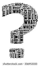 Question Mark Illustration Word Cloud Concept Stock Illustration ...