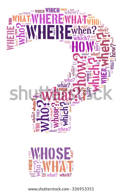 Question Mark Illustration Word Cloud Concept Stock Illustration ...