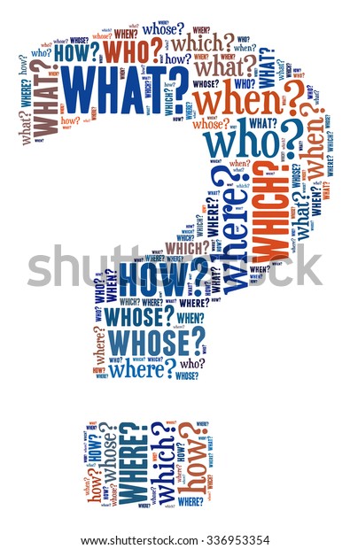 Question Mark Illustration Word Cloud Concept Stock Illustration ...