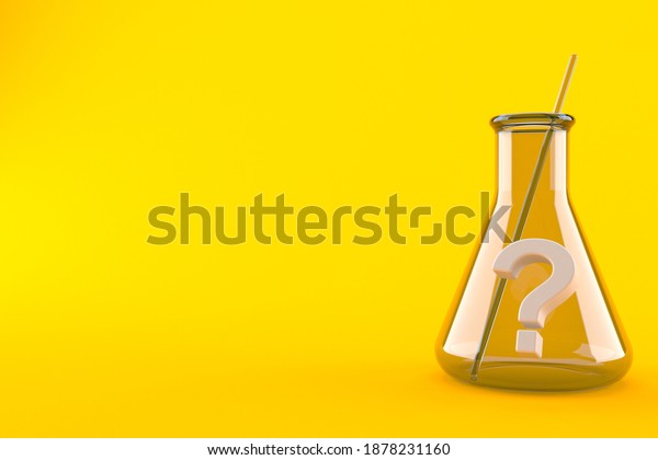 Question Mark Inside Chemistry Flask Isolated Stock Illustration ...