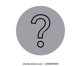 Question Mark Inside Circle Gray Center Stock Illustration 1408839890 ...