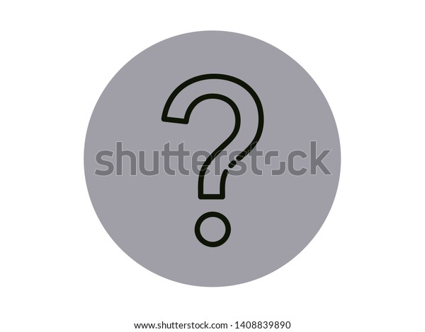 Question Mark Inside Circle Gray Center Stock Illustration 1408839890 ...