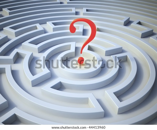 Question Mark Inside Maze Stock Illustration 44413960 | Shutterstock