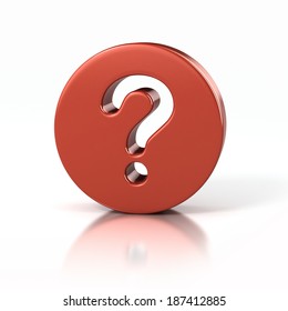 Question Mark Inside Red Circle Stock Illustration 187412885