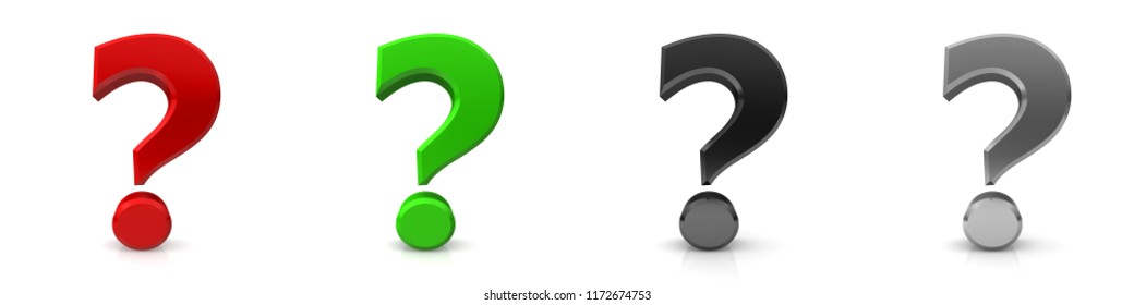 Question Mark Interrogation Point 3d Multi Stock Illustration ...