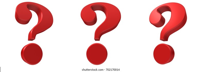 Question Mark Interrogation Point 3d Red Stock Illustration 702170014 ...