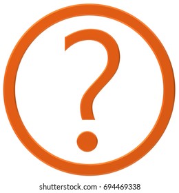 Question Mark Interrogation Point Orange Rendering 스톡 일러스트 694469338 ...