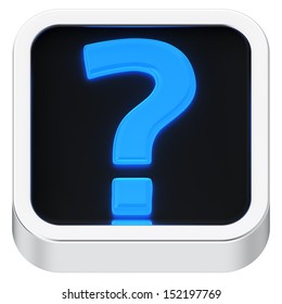 Question Mark Luminous Square Shape Application 스톡 일러스트 152197769 ...