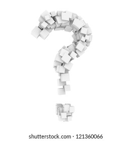 Question Mark Made Cubes Different Sizes Stock Illustration 121360066 ...