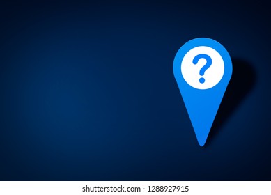 Question Mark Map Locator Concept 3d Stock Illustration 1288927915 ...