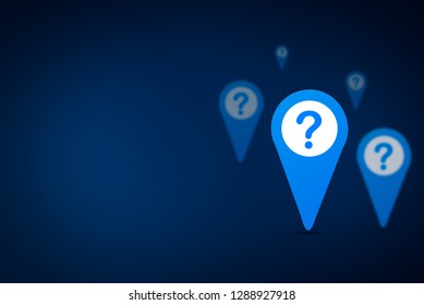 Question Mark Map Locator Concept 3d: ilustrações stock 1288927918 ...