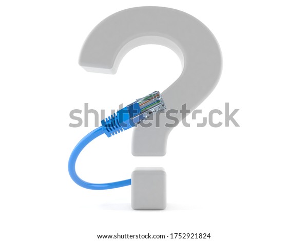 Question Mark Network Cable Isolated On Stock Illustration 1752921824 ...