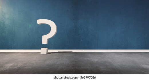Question Mark On Background Threedimensional Rendering Stock ...